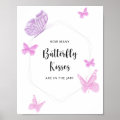 Butterfly guess how many butterfly kisses poster | Zazzle