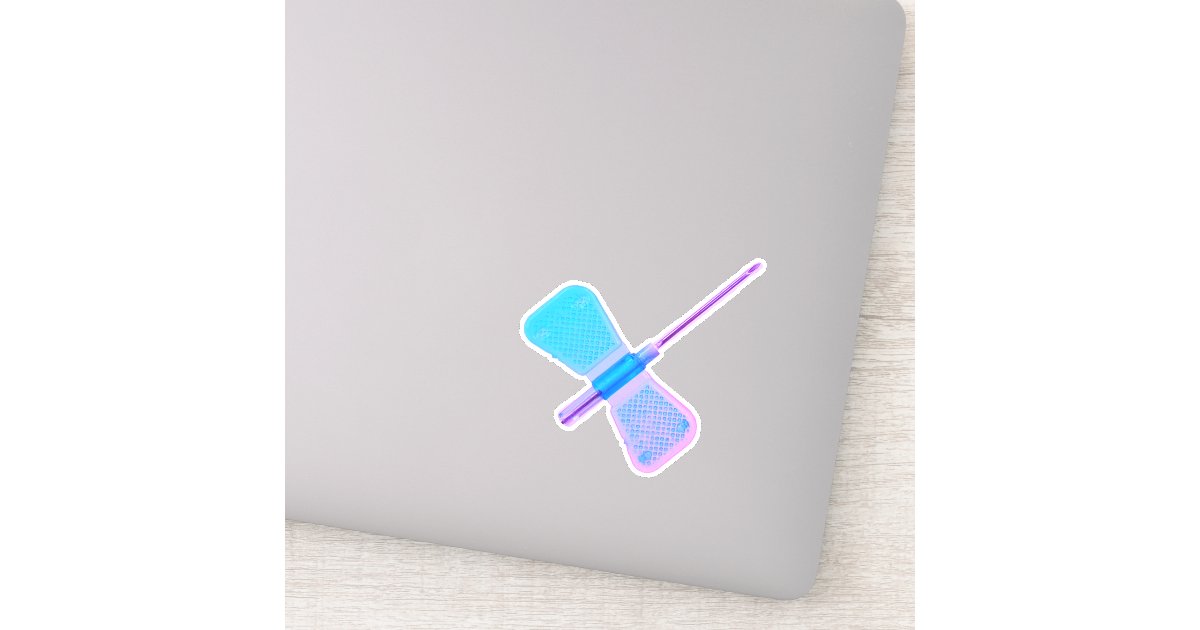 Butterfly IV Needle Nurse Sticker | Zazzle