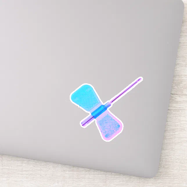 Butterfly IV Needle Nurse Sticker | Zazzle