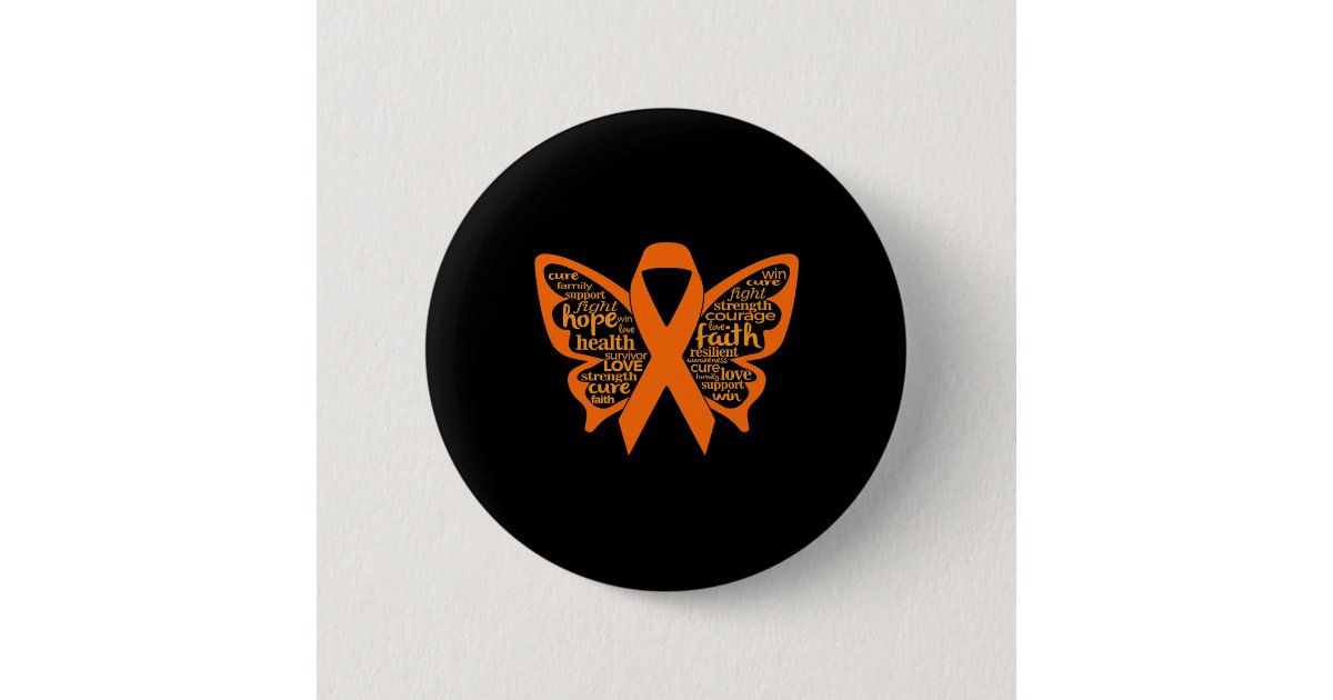 Butterfly Leukemia Awareness Button | Zazzle