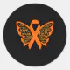 Butterfly Leukemia Awareness Classic Round Sticker | Zazzle