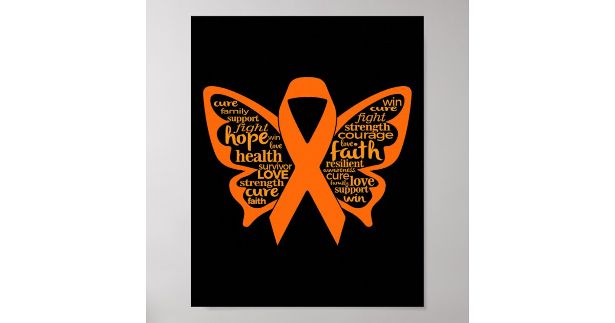 Butterfly Leukemia Awareness Poster | Zazzle