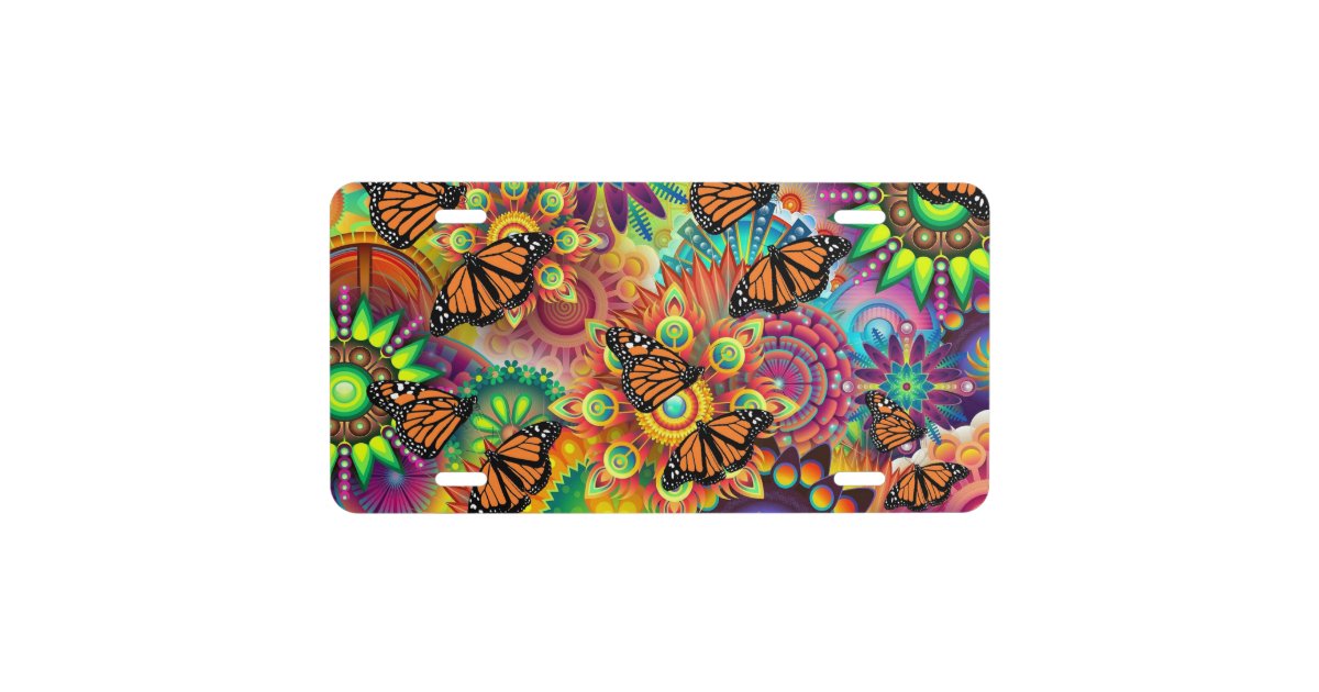 Butterfly License Plate | Zazzle