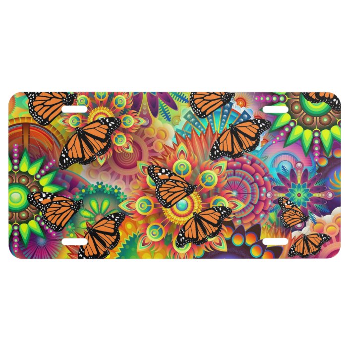 Butterfly License Plate | Zazzle.com
