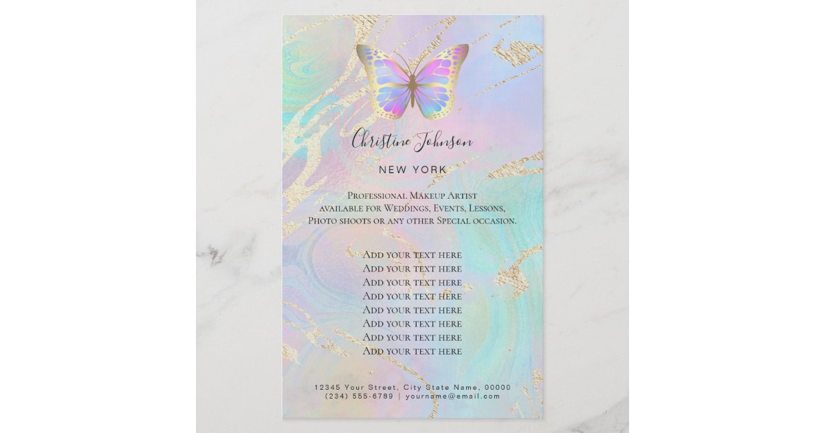 butterfly logo flyer | Zazzle