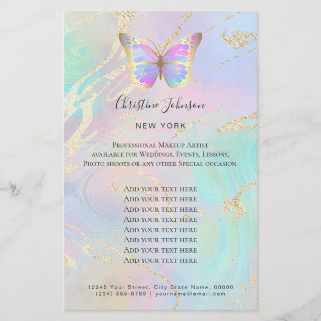 butterfly logo flyer | Zazzle