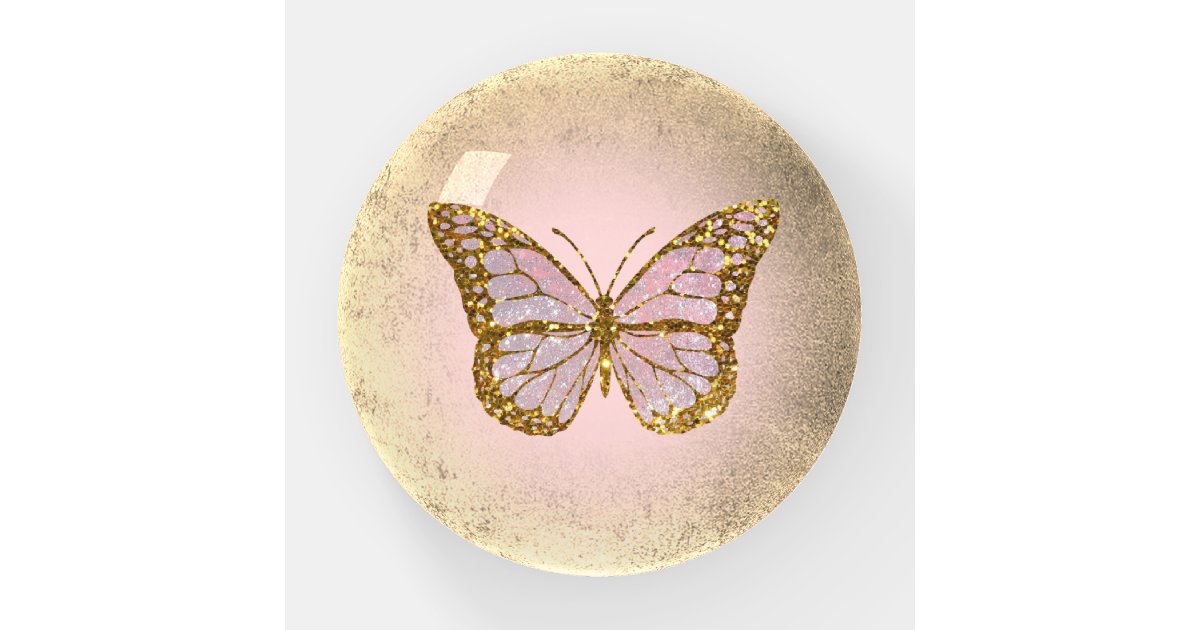 butterfly logo paperweight | Zazzle