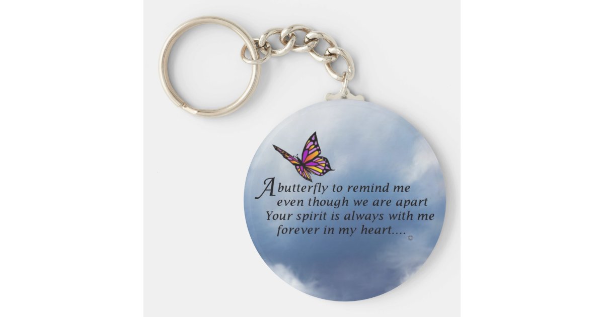 Butterfly Memorial Poem Keychain | Zazzle.com