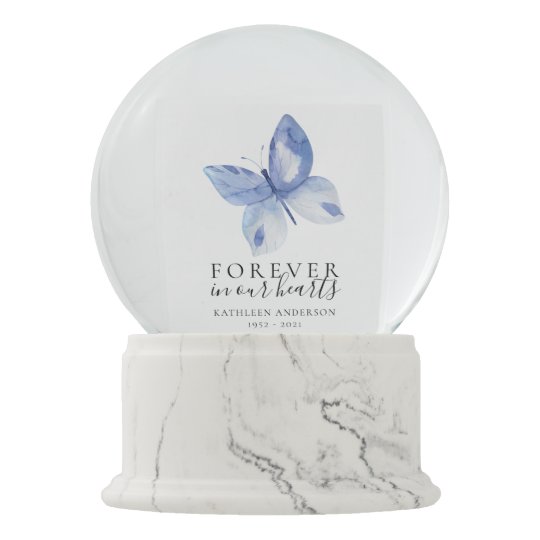 Butterfly Memorial Snow Globe | Zazzle.com