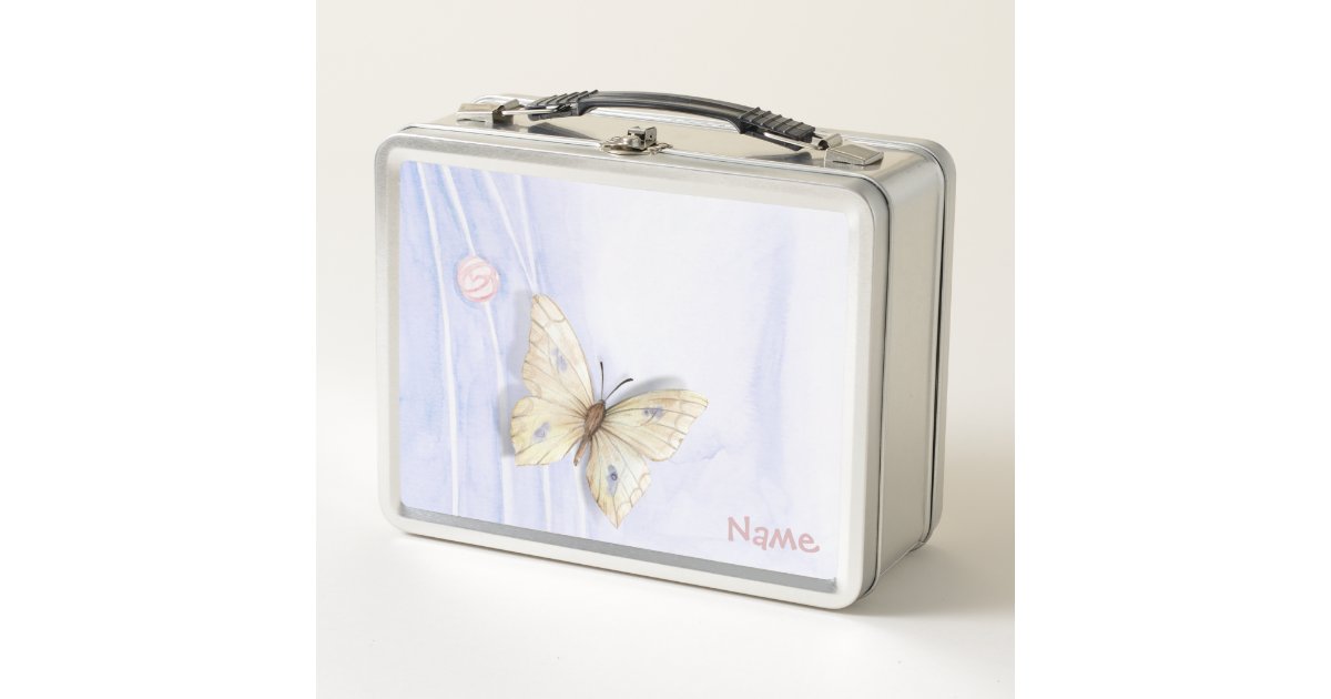 Butterfly Metal Lunch Box | Zazzle