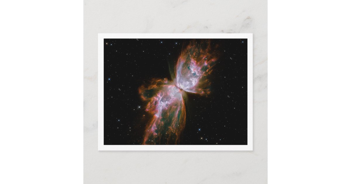 Butterfly Nebula White Border Postcard | Zazzle