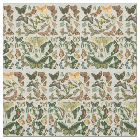 Blue Monarch Butterfly Pattern Fabric | Zazzle.com