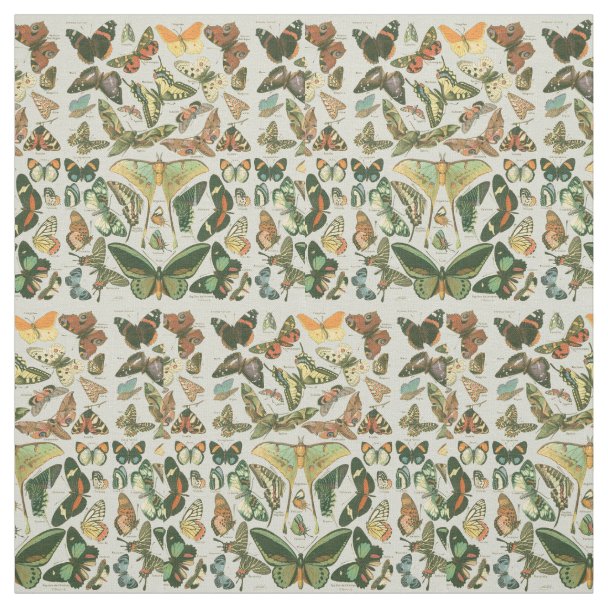 Blue Monarch Butterfly Pattern Fabric | Zazzle.com