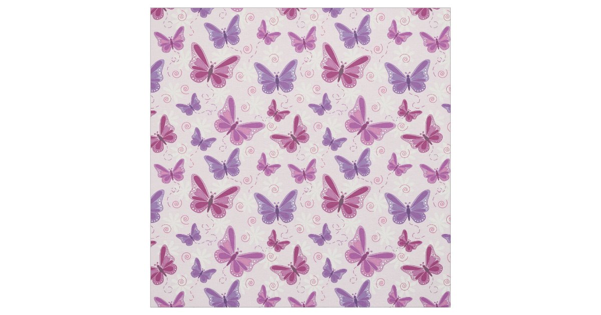 butterfly pattern fabric | Zazzle