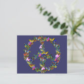 Butterfly Peace Symbol Postcard | Zazzle