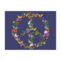 Butterfly Peace Symbol Postcard | Zazzle