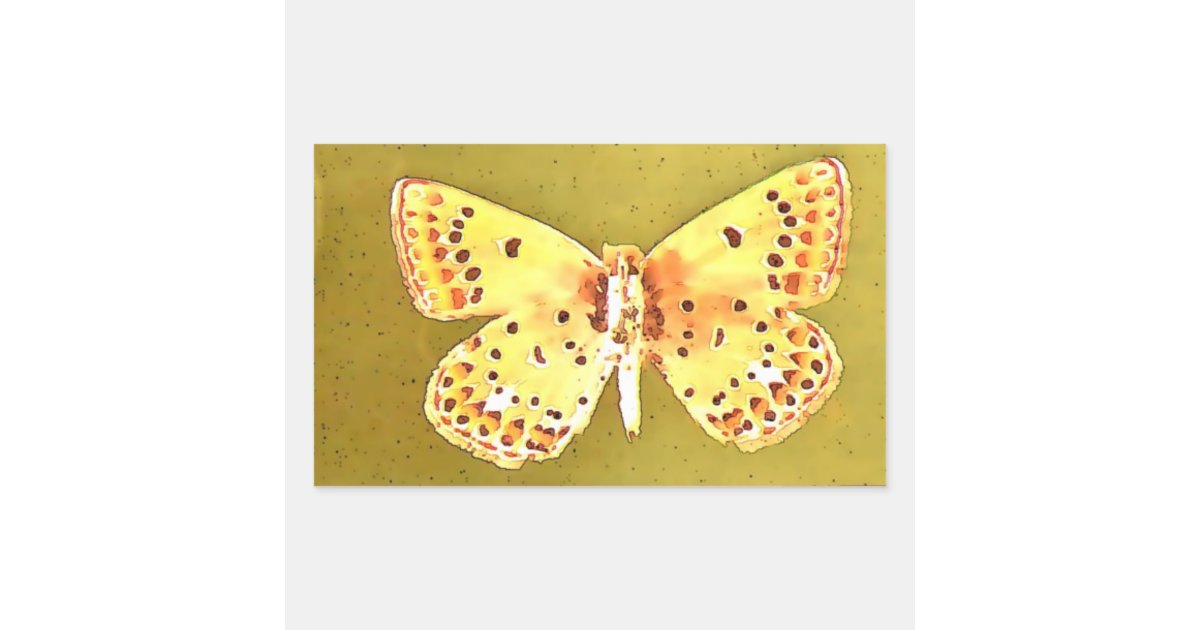 Butterfly Rectangle Sticker | Zazzle