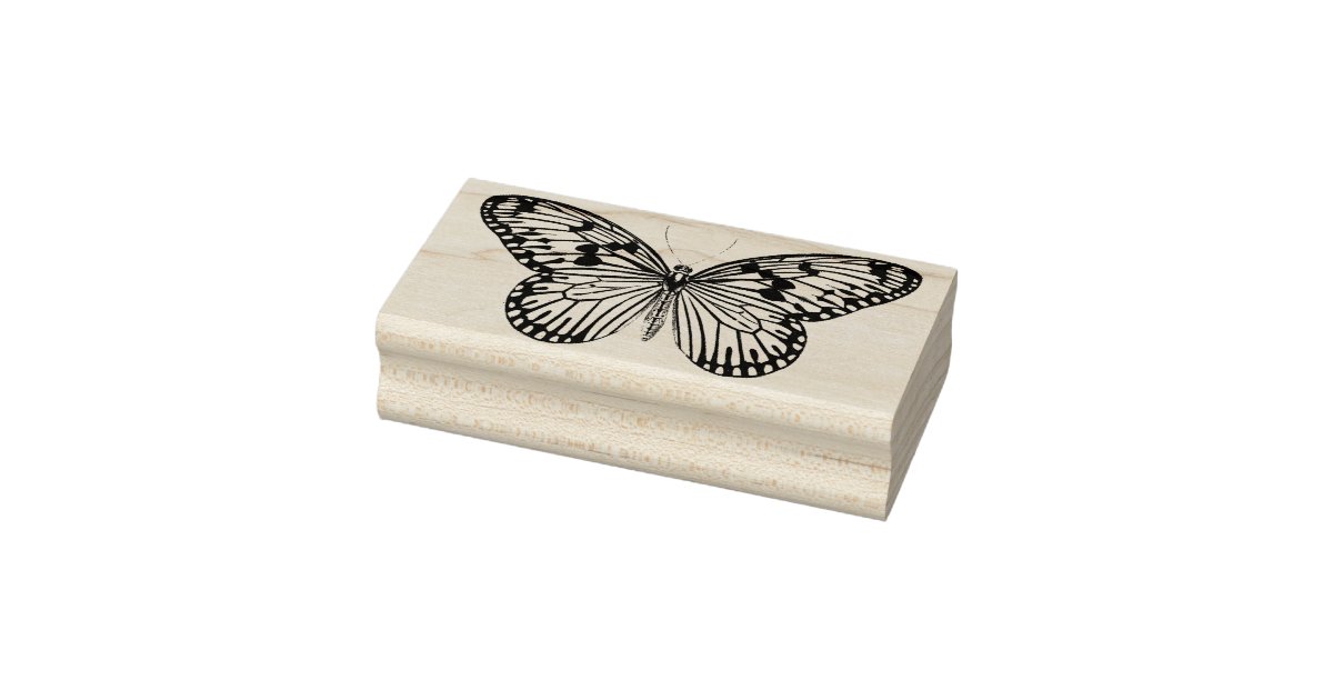 Butterfly Rubber Stamp | Zazzle