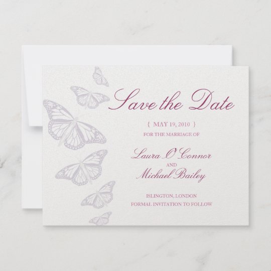 Butterfly Save the Date Cards | Zazzle.com
