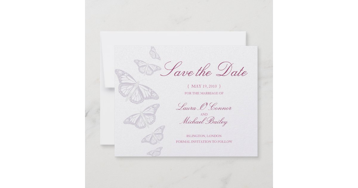 Butterfly Save the Date Cards | Zazzle