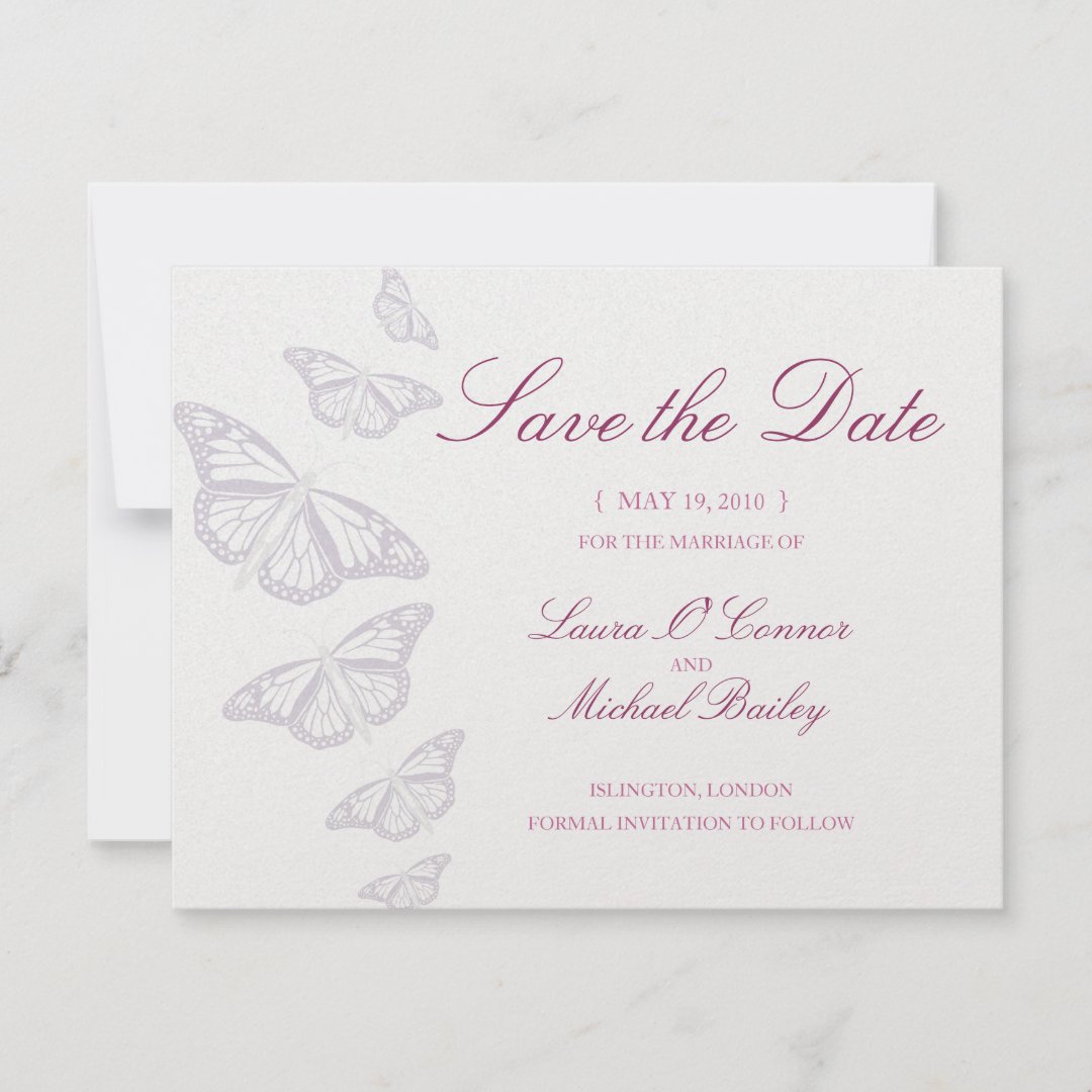 Butterfly Save the Date Cards | Zazzle