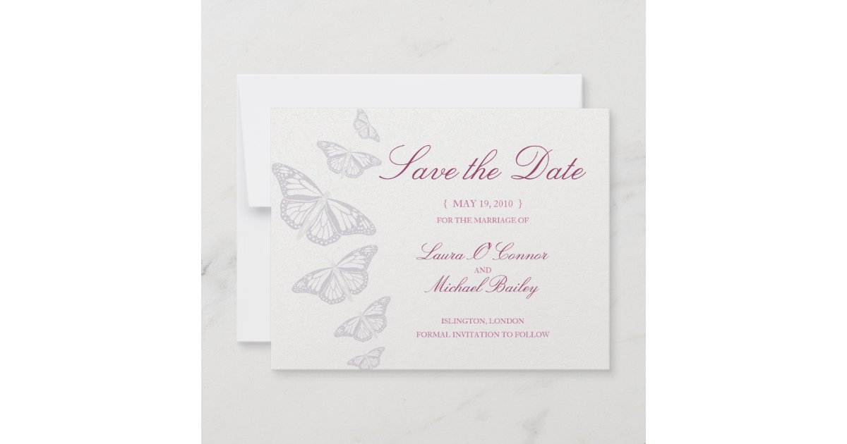 Butterfly Save the Date Cards | Zazzle