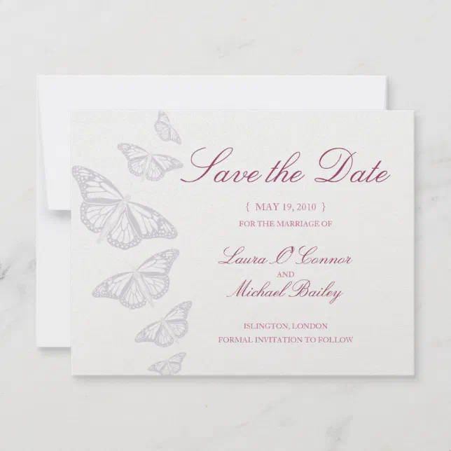 Butterfly Save the Date Cards | Zazzle