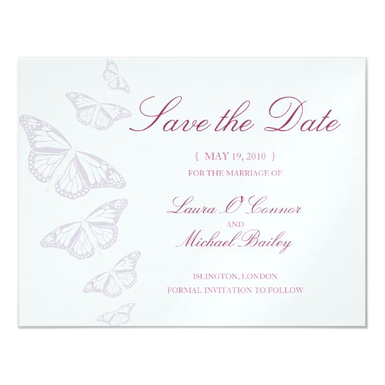 Butterfly Save the Date Cards | Zazzle.com