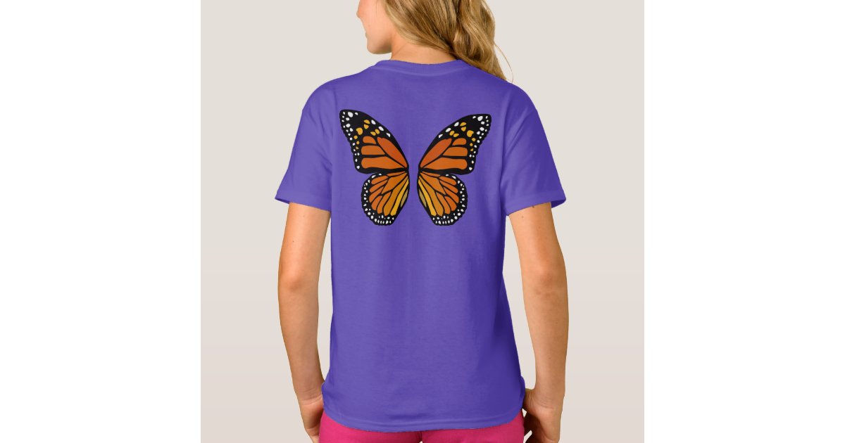Butterfly Shirt Unisex Cute Girls Butterfly Top | Zazzle