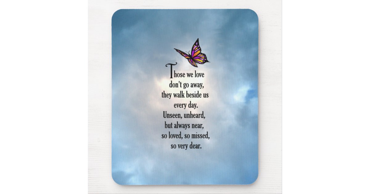 Butterfly "So Loved" Poem Mouse Pad | Zazzle