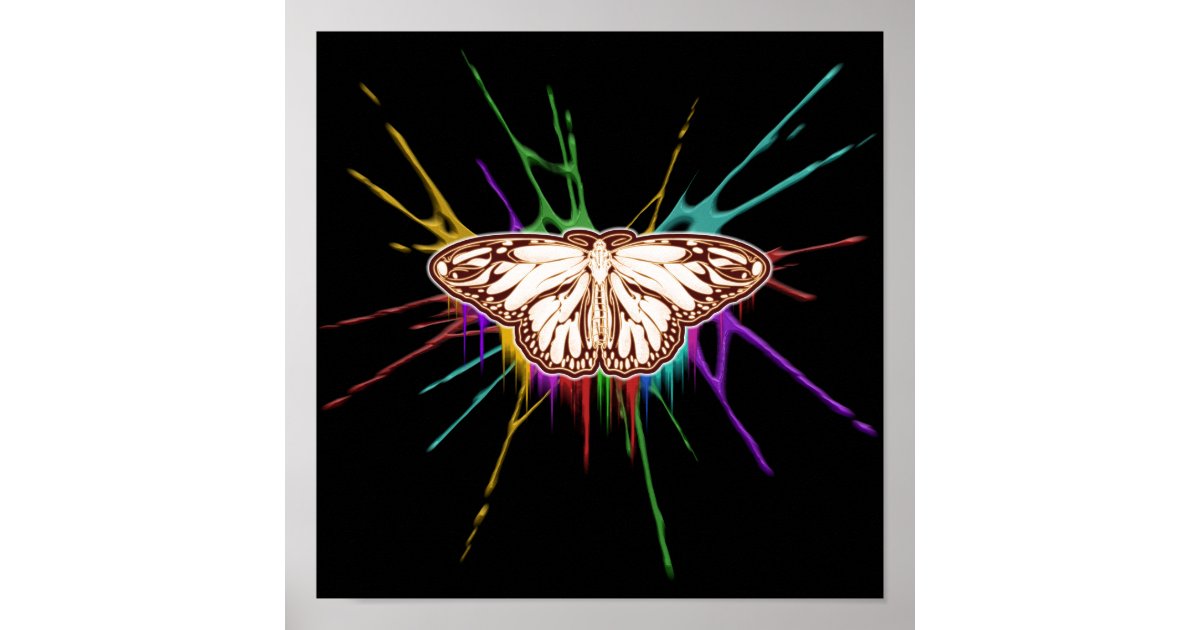 Butterfly Splat Poster | Zazzle