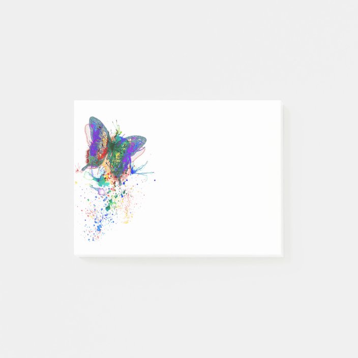 butterfly splatter post-it notes | Zazzle.com