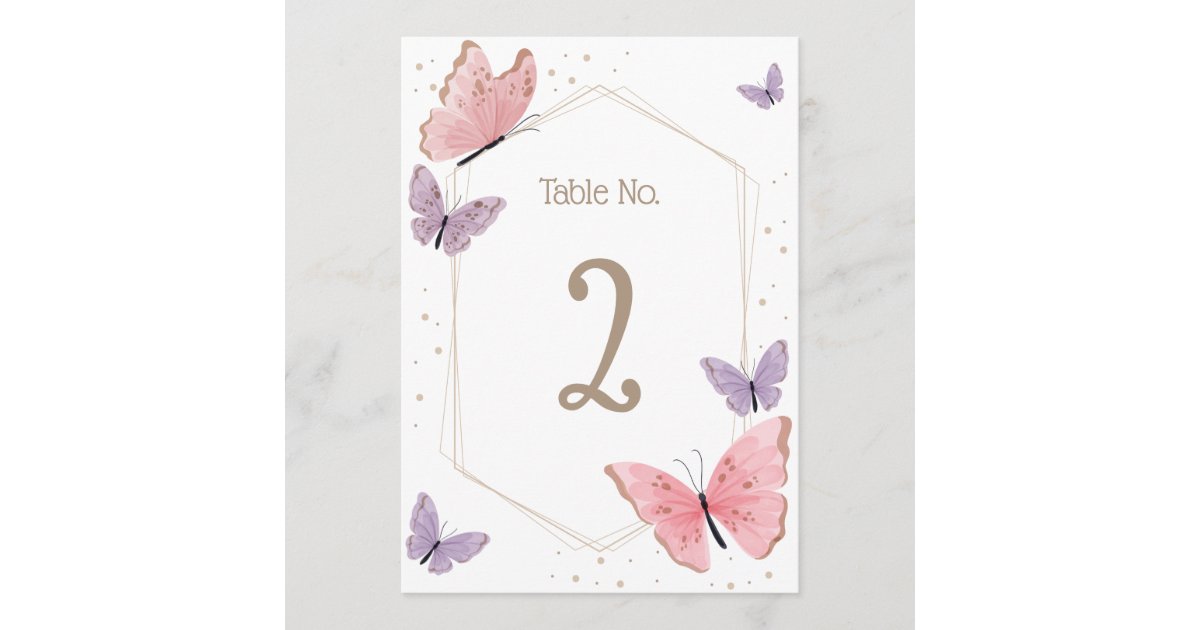 Butterfly Table Number | Zazzle