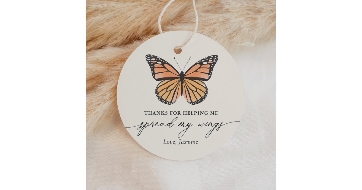 Butterfly Teacher Appreciation Favor Tags | Zazzle