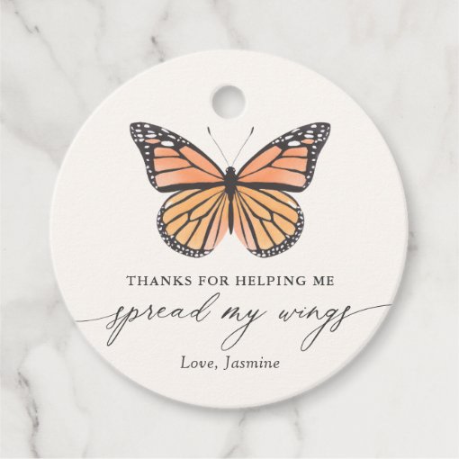 Butterfly Teacher Appreciation Favor Tags | Zazzle