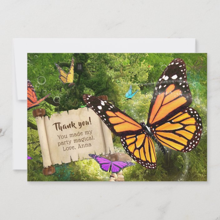 Butterfly Thank You Card | Zazzle