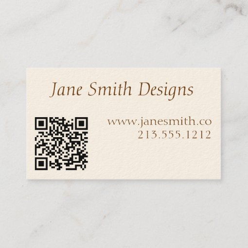 Butterfly & Vines Shabby Chic QR Code Calling Card | Zazzle