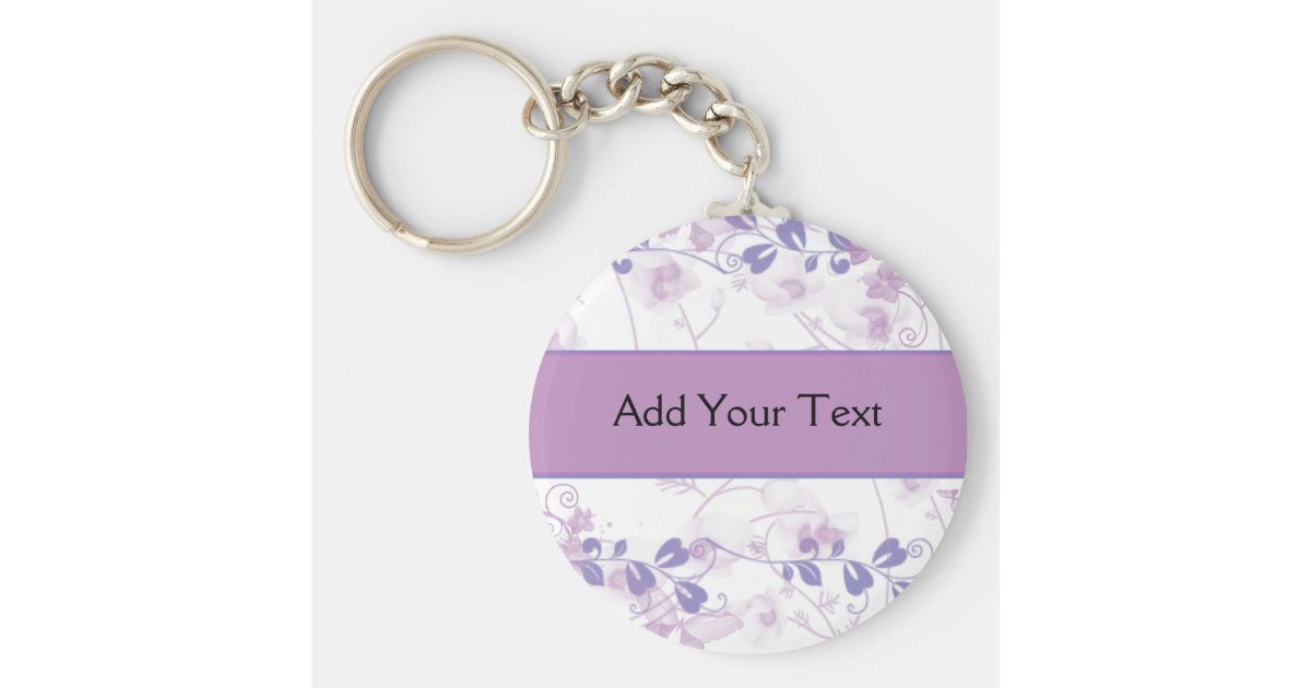 Butterfly Vision in Lilac Purple Keychain | Zazzle.com