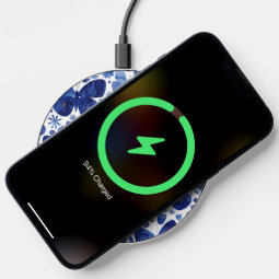 Butterfly Watercolor Blue Wireless Charger | Zazzle