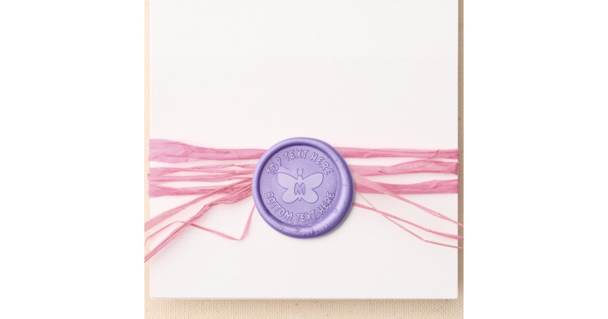 Butterfly Wax Seal Sticker | Zazzle