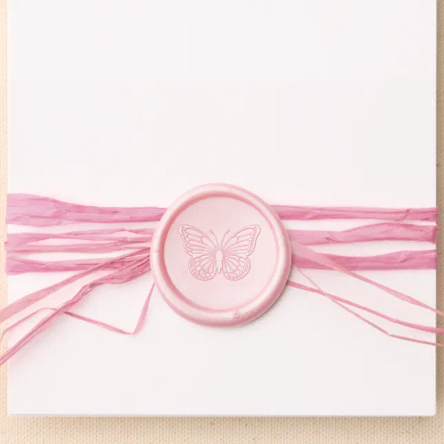 Butterfly Wax Seal Sticker | Zazzle
