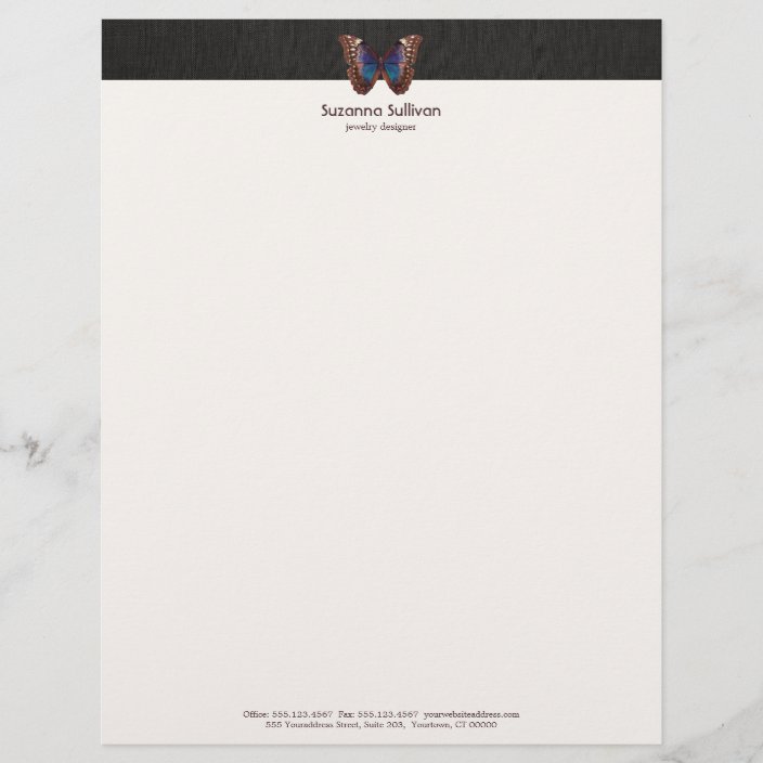 Butterfly Wing Nature Letterhead | Zazzle.com