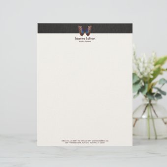 Butterfly Wing Nature Letterhead | Zazzle