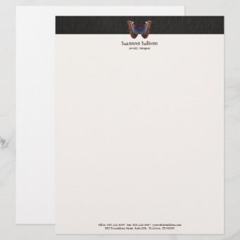 Butterfly Wing Nature Letterhead | Zazzle