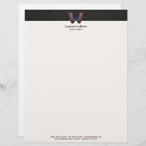 Butterfly Wing Nature Letterhead | Zazzle