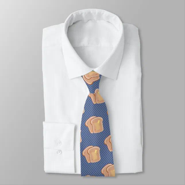 Buttery Toast Graphic - Fun Breakfast Theme Custom Neck Tie | Zazzle