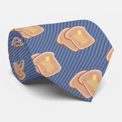 Buttery Toast Graphic - Fun Breakfast Theme Custom Neck Tie | Zazzle