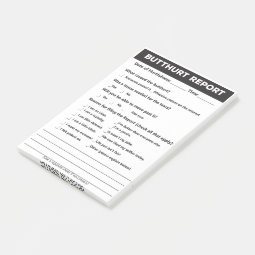 Butthurt Report Form Post-it® Notes, 4" x 6" Post-it Notes | Zazzle
