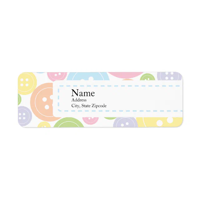 Button Baby Shower Return Address Label | Boy | Zazzle