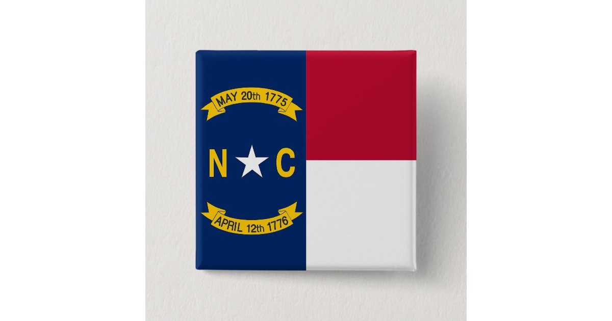 Button with Flag of North Carolina | Zazzle